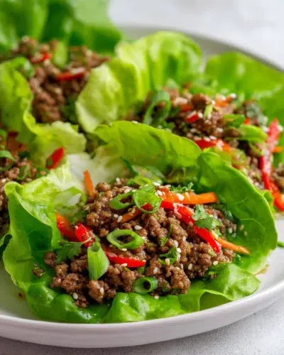High-Protein Ground Beef Lettuce Wraps (Easy & Healthy) | Notedrecipes.net